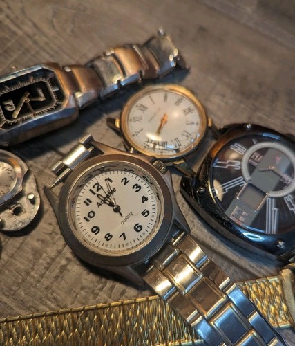 Lot of 8 Random watch movements Non-working for parts As Shown Parts ...