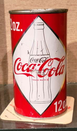 1950's COCA-COLA COKE FLAT TOP SODA POP CAN / SILVER BOTTLE DENVER ...