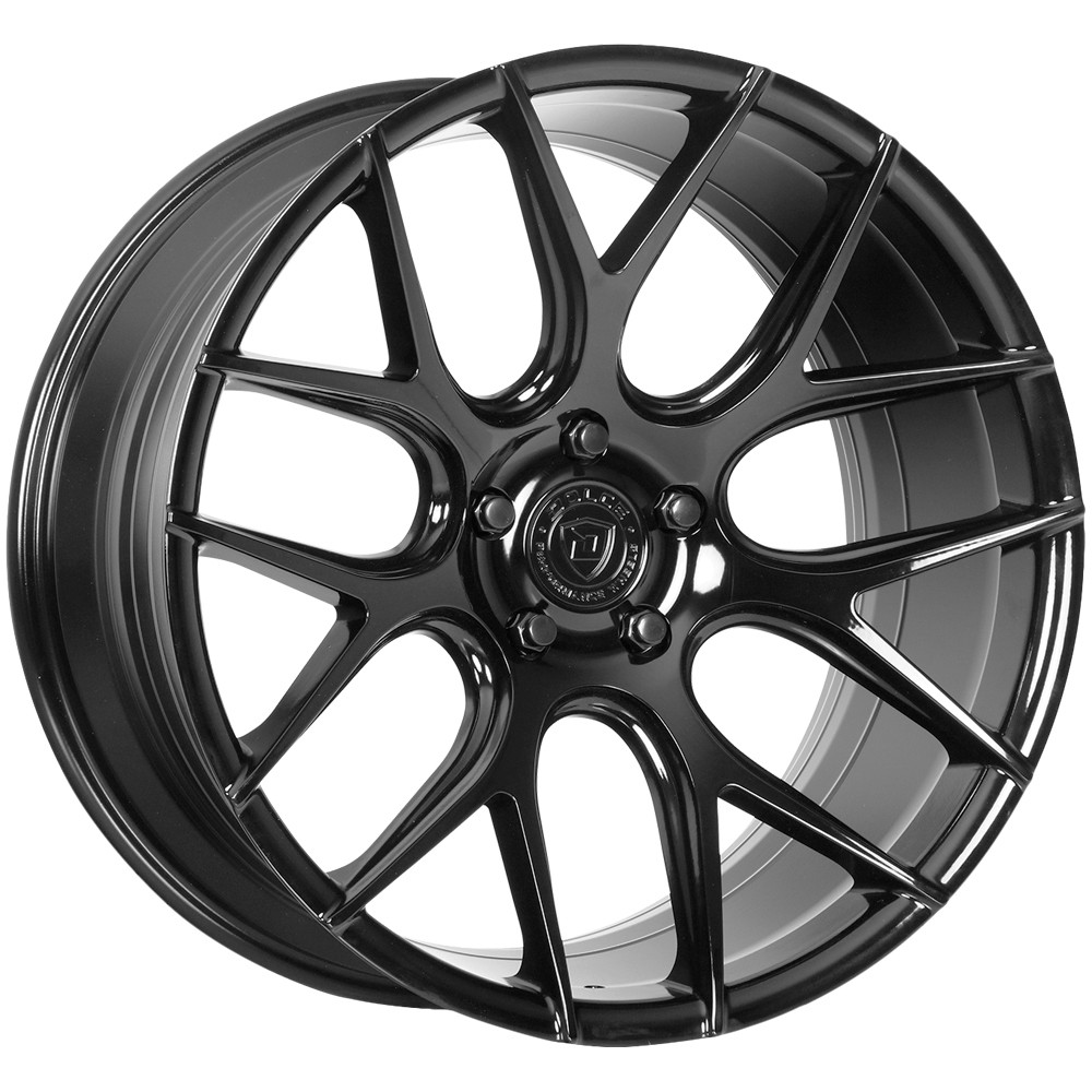 (Set of 4) Dolce Performance Monza 19x8.5 5x112 +28mm Gloss Black ...