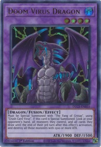 Doom Virus Dragon (Purple) - DLCS-EN055 - Ultra Rare - 1st Edition x3 ...
