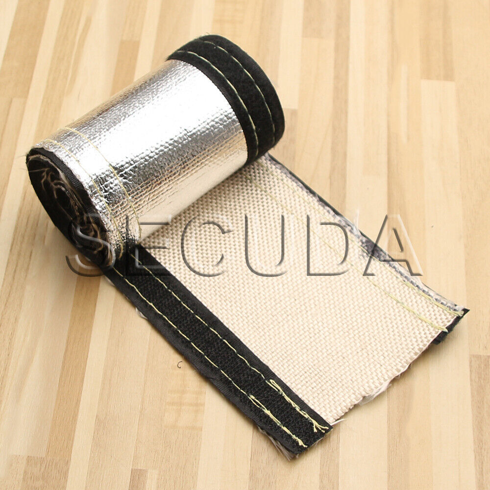 HQ Aluminum Metallic Heat Shield Sleeve Insulated Wire Hose Cover 19mm ...