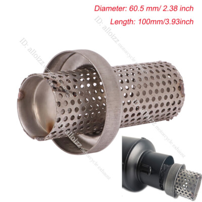 60.5mm Universal Exhaust Pipe Silencer DB Killer Baffles Reduce Noise ...