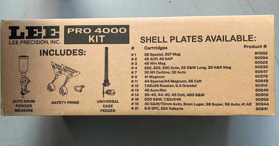 Lee 91555 9mm Auto Breech Lock PRO 4000 Progressive Press Kit (Ships ...