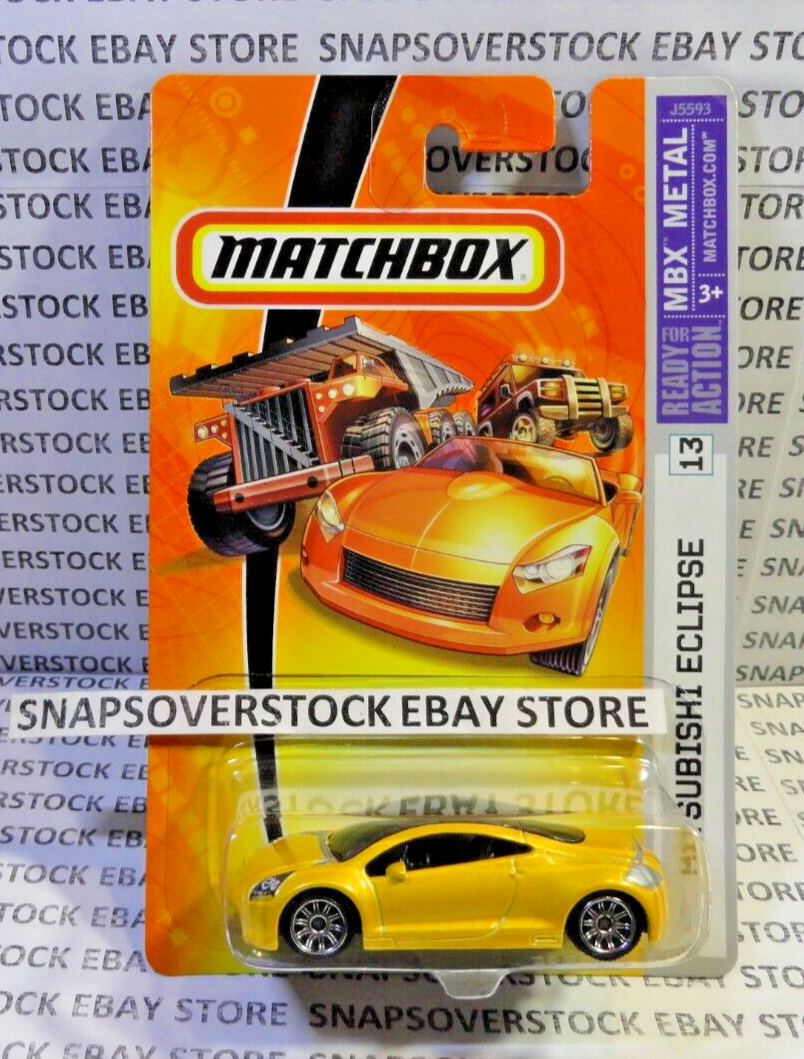 2006 MATCHBOX YELLOW MITSUBISHI ECLIPSE, MBX METAL SERIES, MBX #13 ...