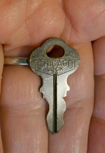 Vintage Old Antique Original Chicago Lock Co SPADAFORA Double Sided ...