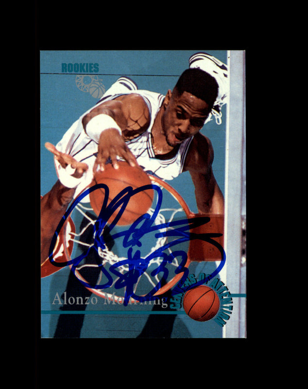 Alonzo Mourning Signed 1995 Classic Rookies #107 IPA In Person ...