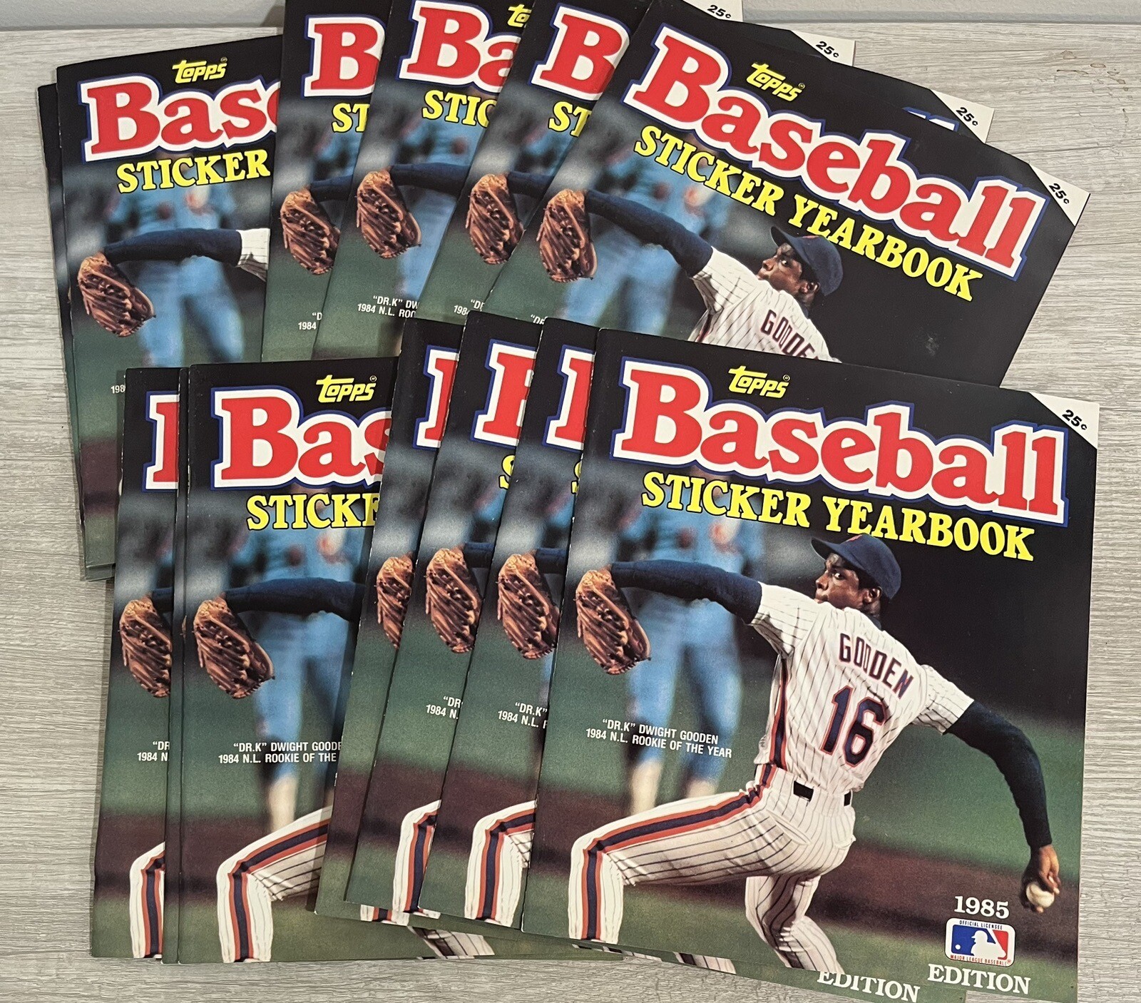 Lot Of 13 - 1985 Topps Baseball Sticker Album Dwight Gooden Cover ...