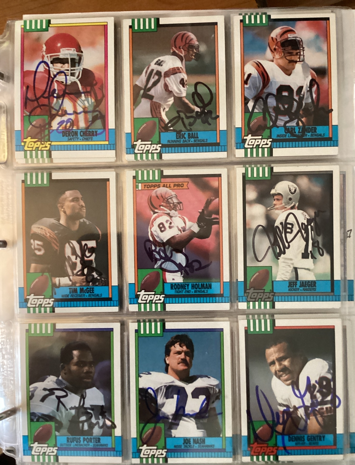 1990 TOPPS FOOTBALL SIGNED AUTOGRAPHED CARDS | eBay