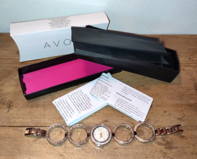 Avon Ladies Watch ~ Sparkle Circle Silver Tone Diamante ~ NEVER WORN ...