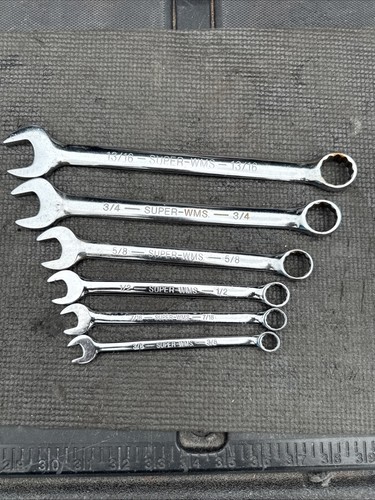 Williams Tool USA Nos 6pc Combination Wrench Set SAE Super WMS 3/8” 13/ ...