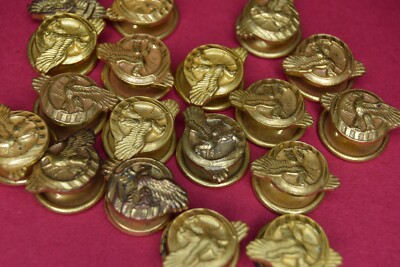 PAIR of WWII US Army USMC Navy Ruptured Duck Honorable Discharge Pins ...