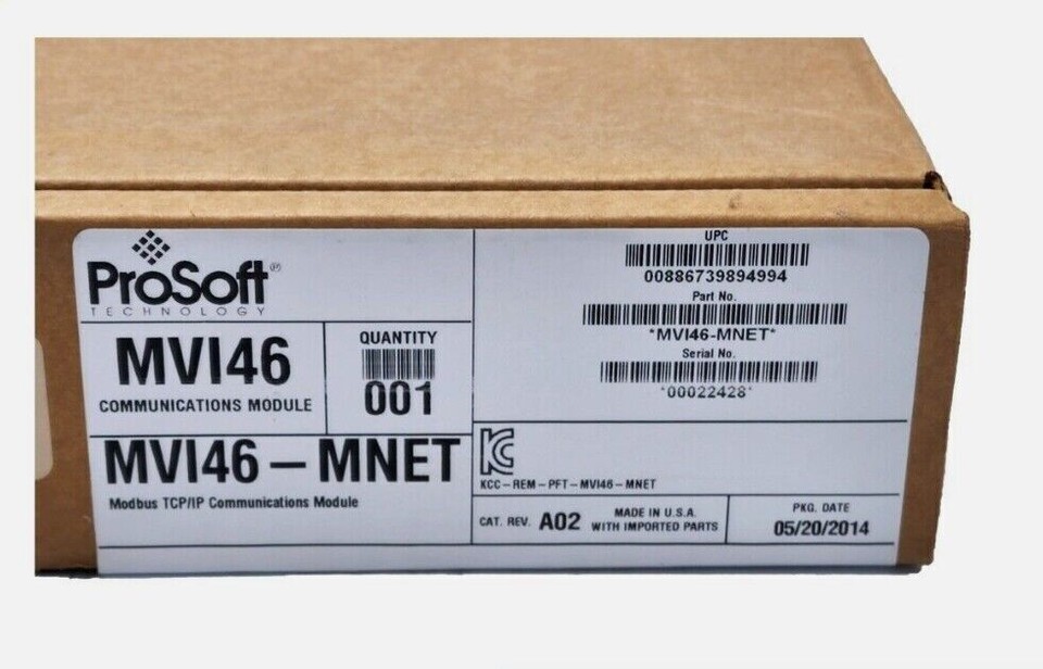New MVI46-MNET Higher Quality ProSoft MVI46 MNET Brand New, Quality ...