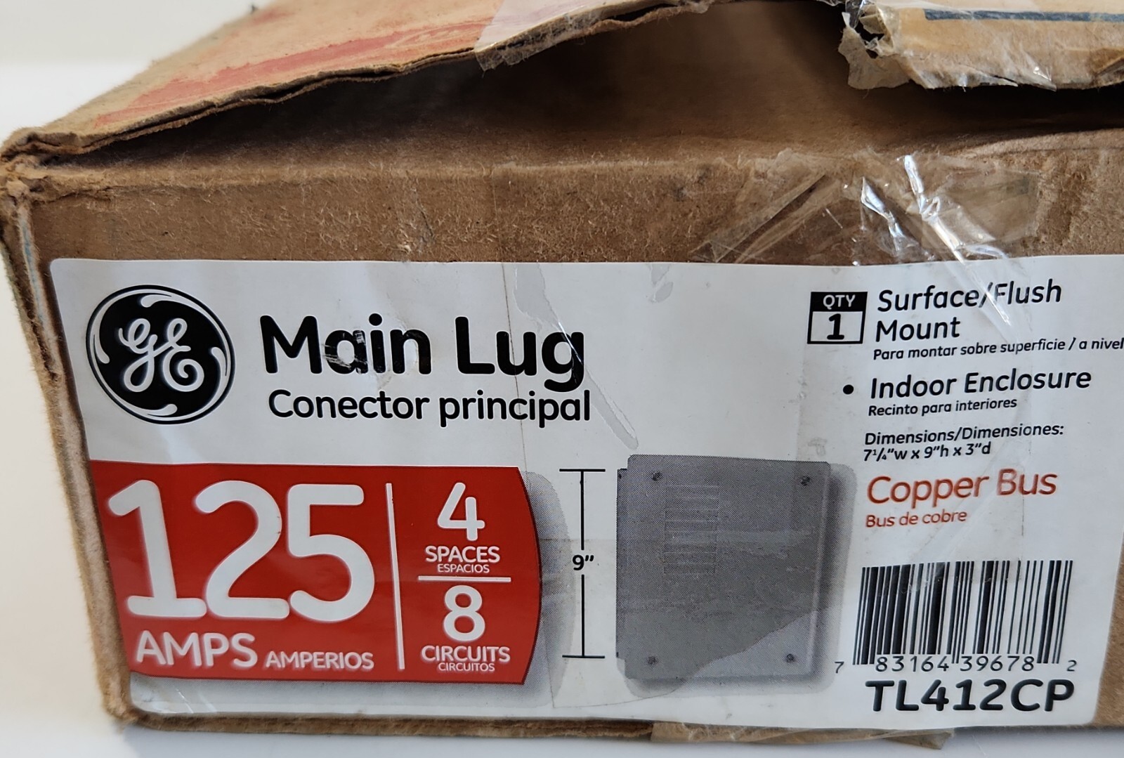 *NEW* GE TL412CP PowerMark Gold Main Lug Load Center 125A 4 Spaces ...