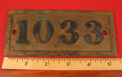 ANTIQUE BRASS HOUSE NUMBER MAILBOX ADDRESS WALL LOCKER PLAQUE SIGN ...