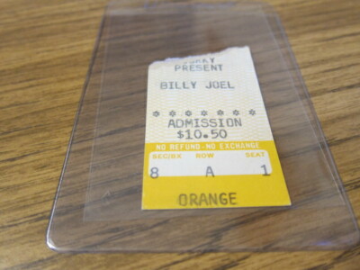 1982 Billy Joel Ticket Stub War Memorial Auditorium Buffalo,NY 11/13 ...