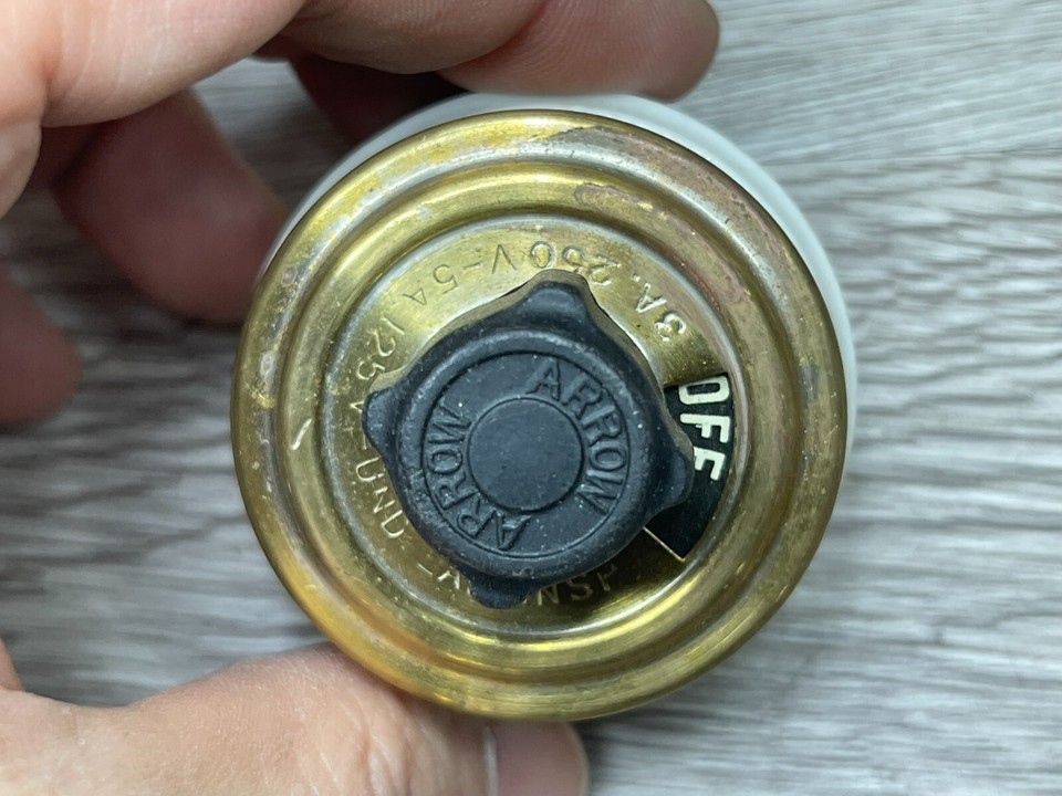 Antique japanned Early Electric Industrial Light Sockets Switches Cords ...