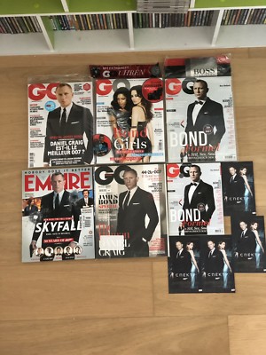 Set Of 7 JAMES BOND 007 DANIEL CRAIG GQ Magazines NO TIME TO DIE RARE ...