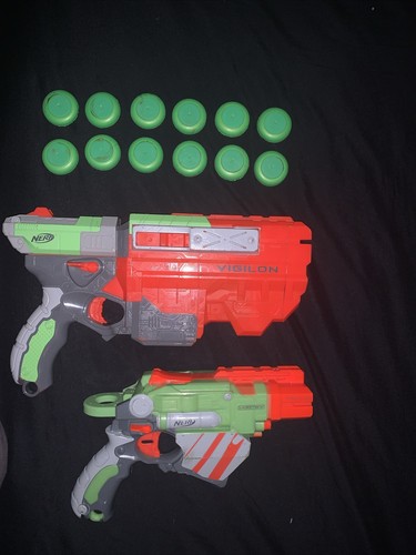 Nerf Guns Bundle (12 Disc Projectiles Included) | eBay