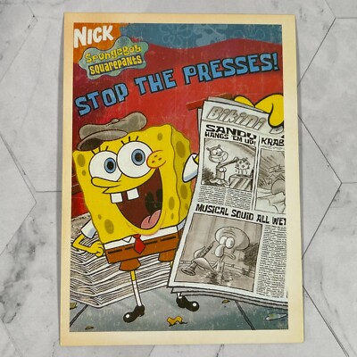 SpongeBob Squarepants Stop the Presses Retro Postcard | eBay
