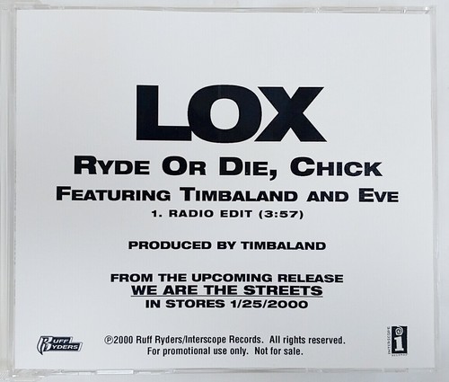 (CD) The Lox – Ryde Or Die, Chick , Promo, Near Mint, Single, Rare. | eBay