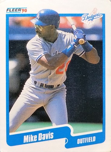 1990 Fleer #391 Mike Davis - Los Angeles Dodgers | eBay
