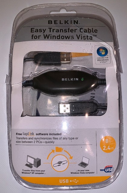 Belkin Easy Transfer Cable Windows Vista Laplink Software Included 8ft ...