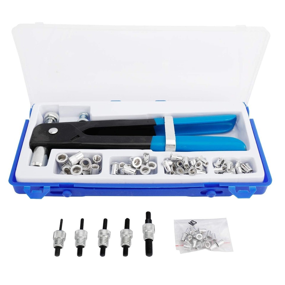 86PC Threaded Nut Rivet Gun M3-M8 Insert Tool Riveter Rivnut Setter ...