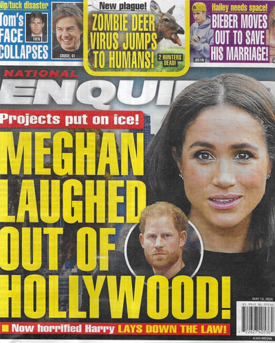 National Enquirer Magazine Meghan Markle Prince Harry Tom Cruise Justin ...