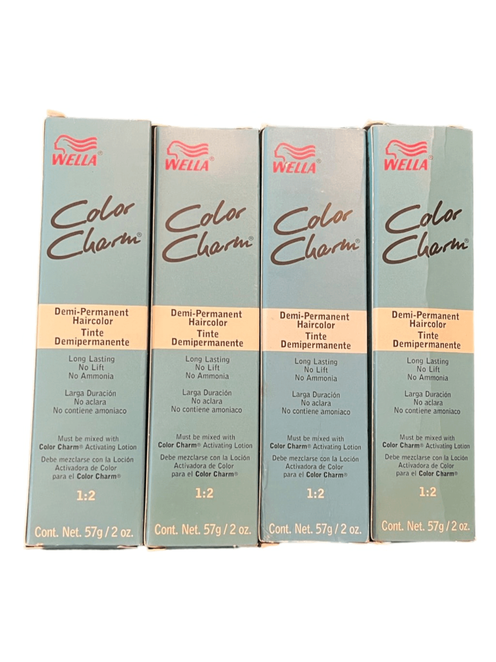 VTG 4 x WELLA Color Charm Demi Permanent Haircolor OLD FORMULA 9NA 6R ...