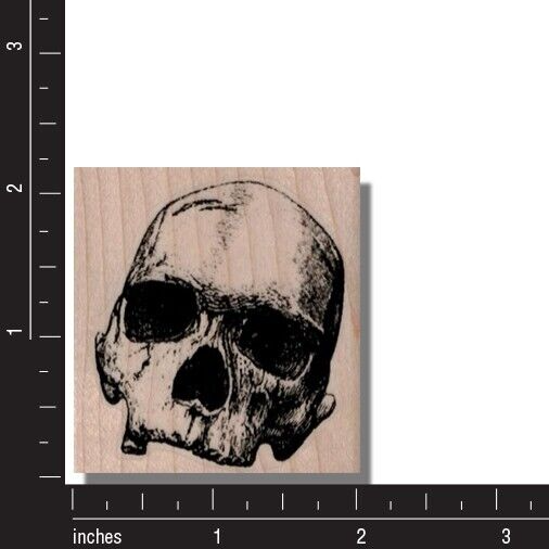 SKULL Mounted Rubber Stamp, Skull Stamp, Skeleton, Halloween, Head ...