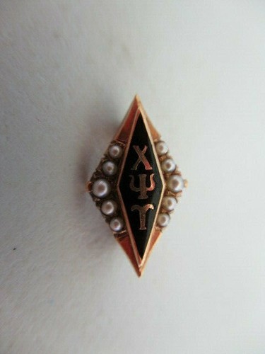 USA FRATERNITY PIN CHI PSI UPSILON . MADE IN GOLD 14K. NAMED. 750 | eBay