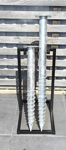 4 x 900mm Ground Screws – Galvanised, No-Dig Foundation for Timber ...