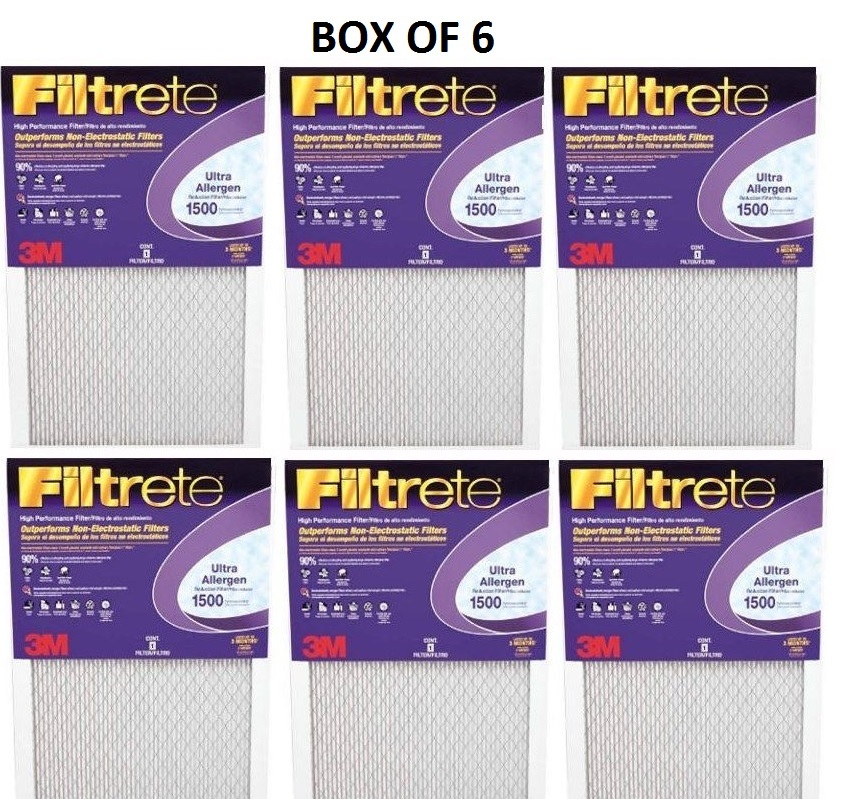 6 Pack-MANY SIZES - 3M Purple Ultra Allergen Filtrete Filter Furnace ...