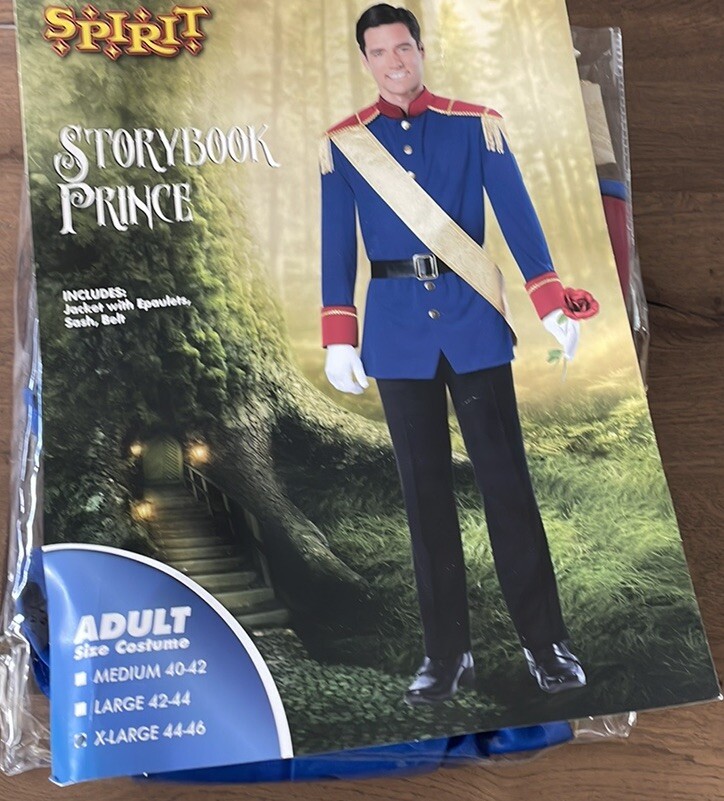 New Men's Storybook Prince Charming Costume Size XL (… - Gem