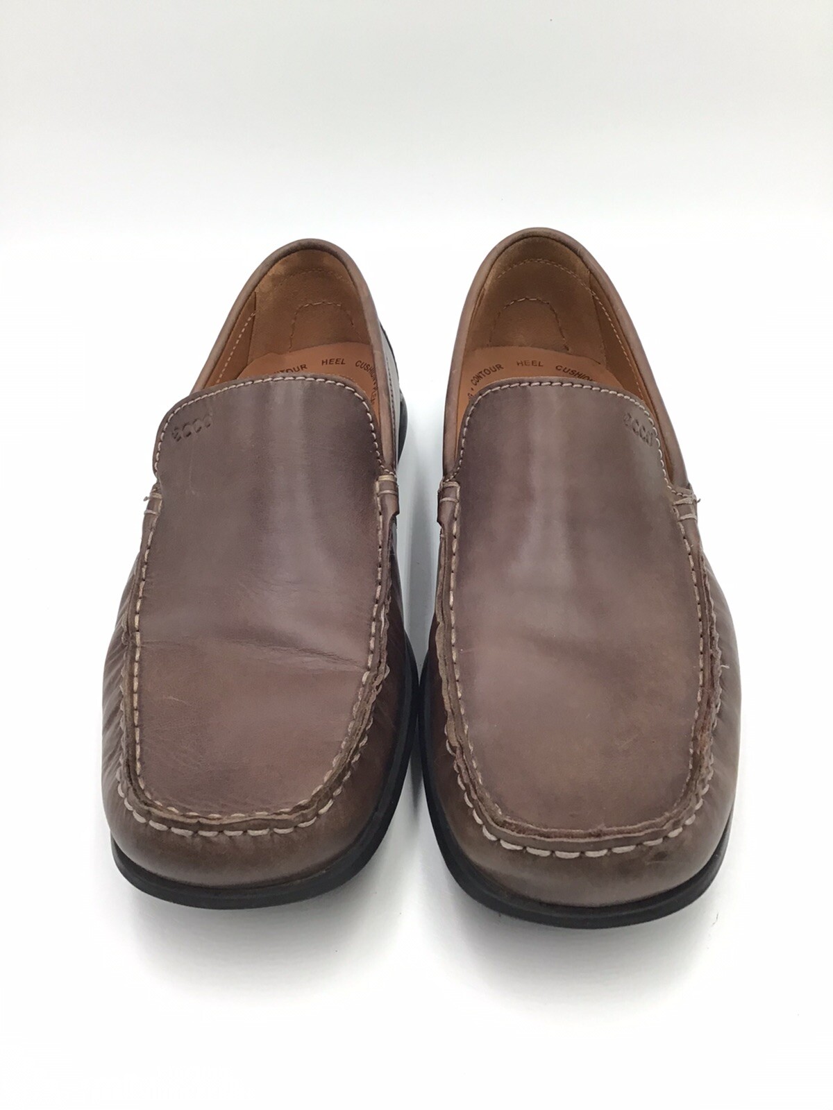 Ecco Brown Leather Size 42 Loafer Slip On Driving Comfort Shoes Men | eBay