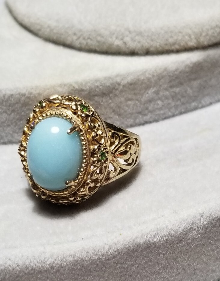 Dallas Prince 18k yellow gold Sterling silver Amazonite Chrome Diopside ...