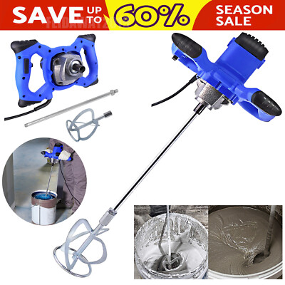 Paddle Mixer Electric Plaster Cement Mixing Paint Stirrer Plastering ...