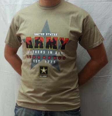 T-shirt Size M Brothers in Arms US Army Shirt Sand Military USA | eBay