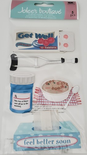 NEW Jolee's Boutique - 2010 GET WELL w/Rx Bottle/Tissues Dimensional ...