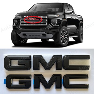 NEW Front & Rear Emblems Blackout Fit 2023-2024 GMC Canyon PT# 86539814 ...
