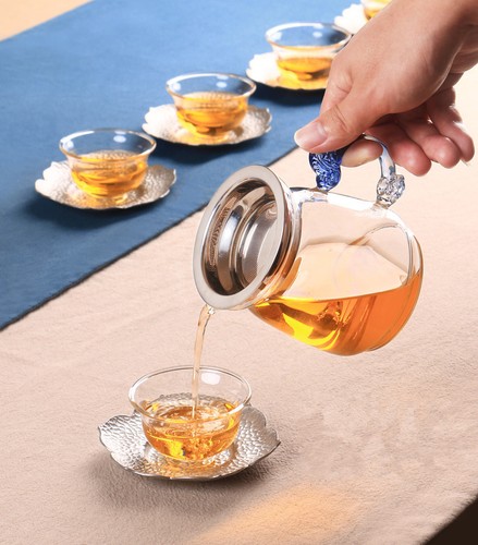 Super Cost-effective 12.8oz Glass Pitcher Dragon Carved Handle Tea ...