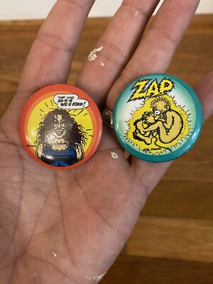 Lot Of 2 R. Crumb Weirdo Badge Button Zap Baby Weird Lady Rare | eBay