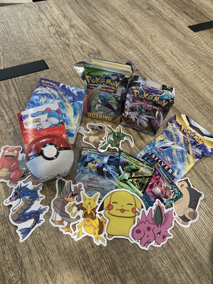 Pokémon TCG Card Lot Mega Gift Pack Mystery Bundle -WITH NEW BOOSTER ...