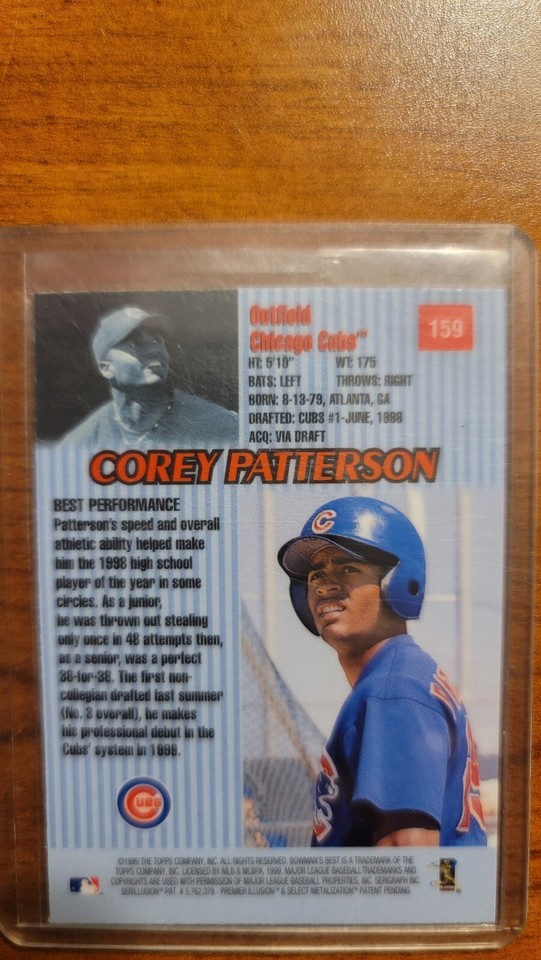 1999 BOWMAN'S BEST COREY PATTERSON Rookie Card #159 | eBay