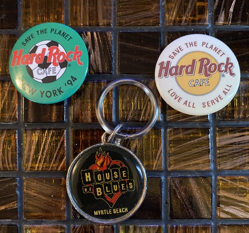 Hard Rock Cafe Keychain/Buttons Vintage | eBay