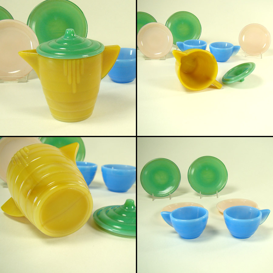 Akro Agate American Maid Tea Set - Mint in Box | eBay