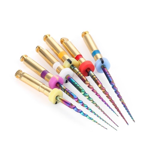 6pc Dental Rotary Super Rainbow Files Thermal Activation Endo Files ...