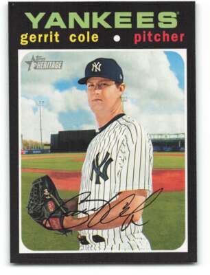 2020 Topps Heritage #367 Gerrit Cole New York Yankees Baseball Card NM ...