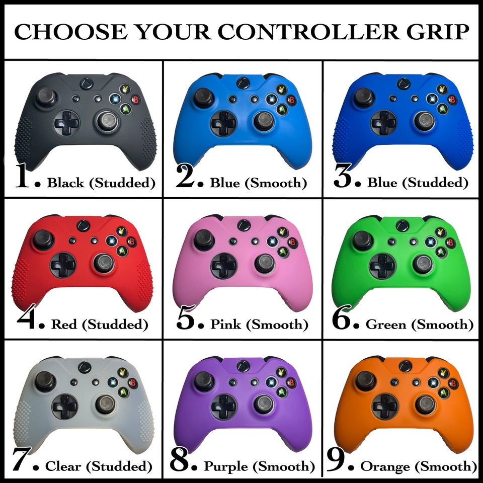 Set of Silicone Rubber Skin Case Cover Paw Analog Grips For Xbox One ...