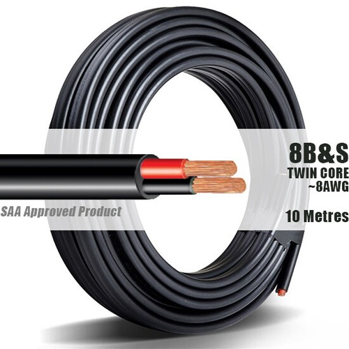TWIN CORE WIRE 8 B S 8B&S 8BS 10M Meter 2 CORE AUTOMOTIVE BATTERY ...